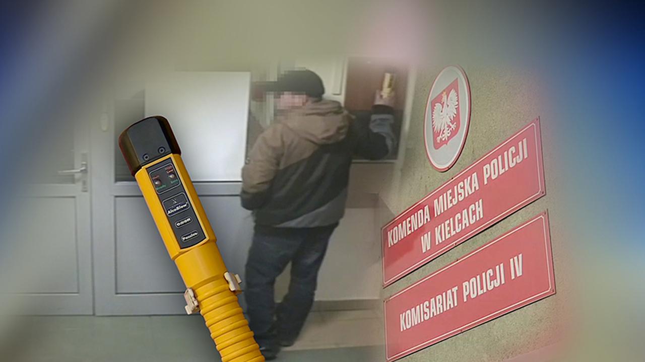 Wezwany jako świadek mężczyzna ukradł alkomat z komisariatu
