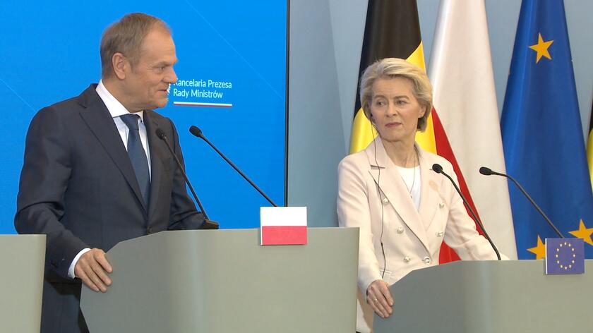 Komisja Europejska odblokuje fundusze dla Polski. Ursula von der Leyen ogłosiła to w Warszawie